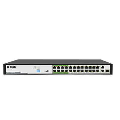D-Link DGS-F1026P-E | 250M 24-Port 1000Mbps PoE Switch with 2 SFP Ports ...