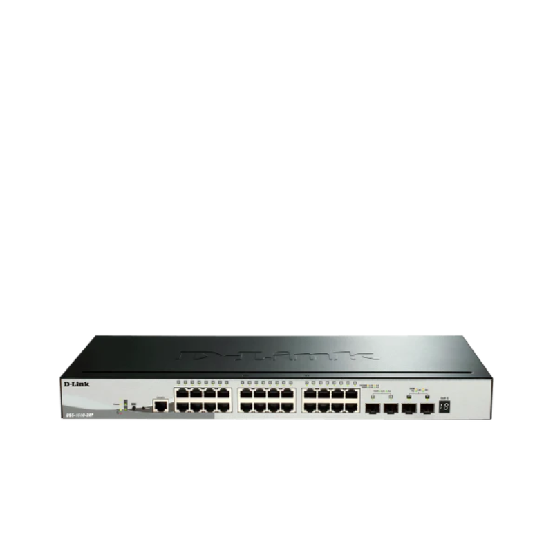 28-port Stackable Gigabit PoE Switch incl. 2 SFP ports & 2 10GbE SFP+ ...