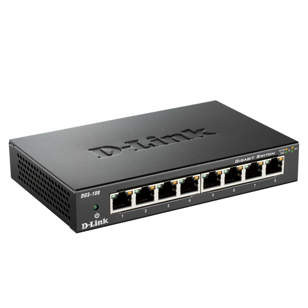 D-Link DGS-108 | 8-Port Gigabit Unmanaged Desktop Switch – D-Link ...